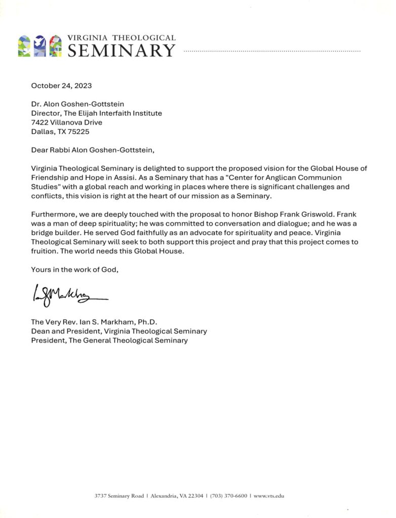 The Very Rev.Ian S. Markham - The Global House of Friendship and Hope